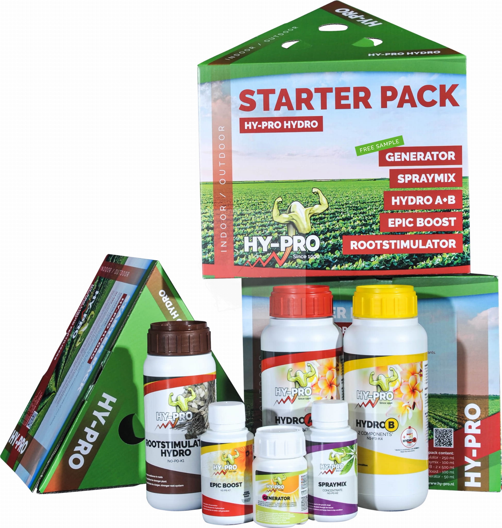 HY-PRO Starter Pack Hydro- kompletny zestaw nawozów na 1m2 uprawy w ...